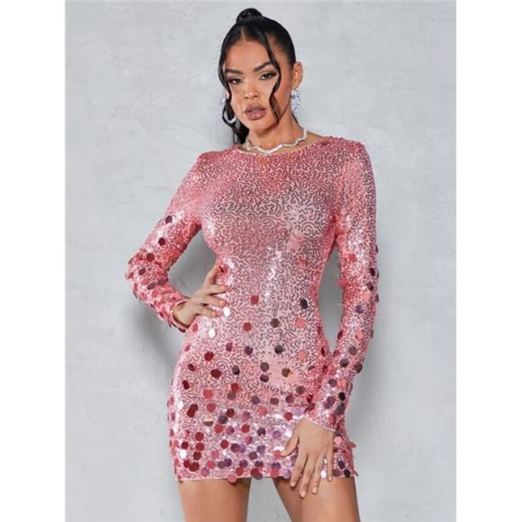 Dresses | Sequin Cocktail Dress Pink | Poshmark